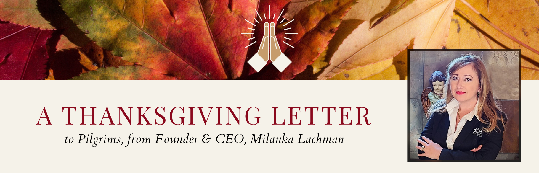 Thanksgiving Letter from Milanka Lachman, 206 Tours President